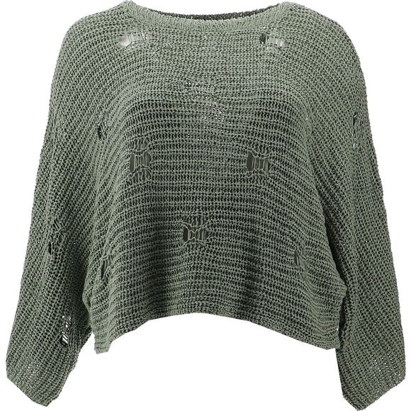 MarlaWynne | Sweaters | Wynnelayers Open Stitch Sweater Knit Popover ...